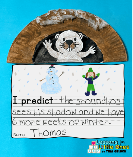 Groundhog Day Crafts & Prediction Writing Activities