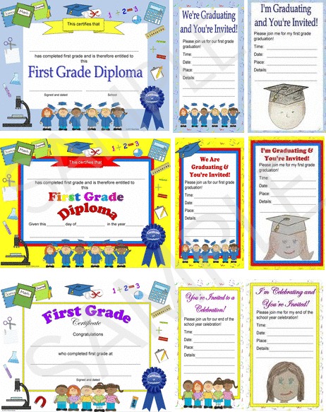 Free Printable First Grade Diplomas