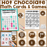 Winter Math Games & Hot Chocolate Number Cards for Teaching Number ...