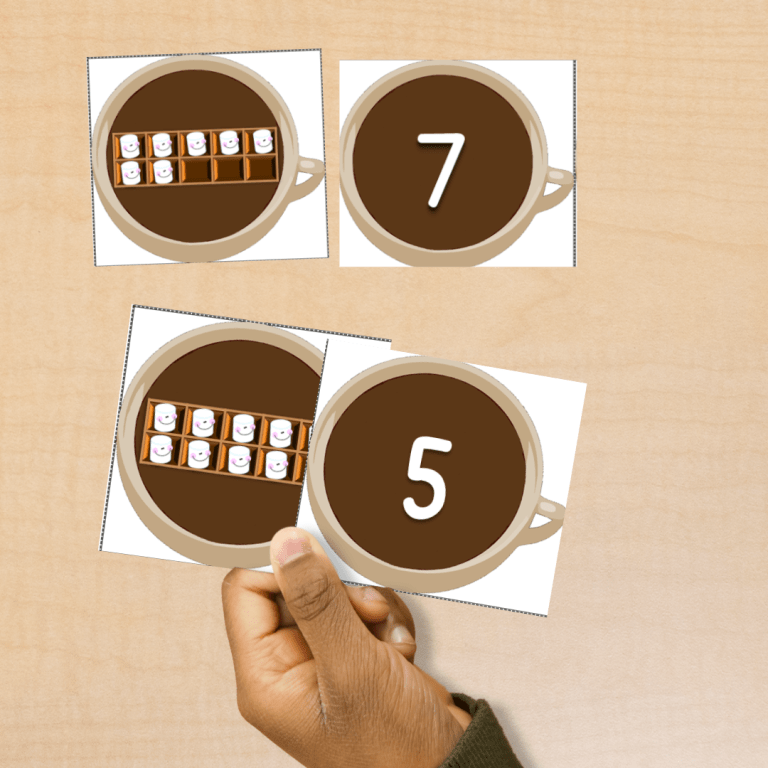 Winter Math Games & Hot Chocolate Number Cards for Teaching Number ...