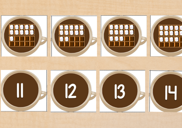 Winter Math Games & Hot Chocolate Number Cards for Teaching Number ...