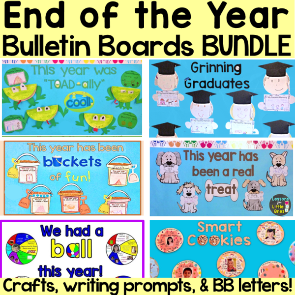 End of the Year Bulletin Boards & Crafts with Writing Prompts