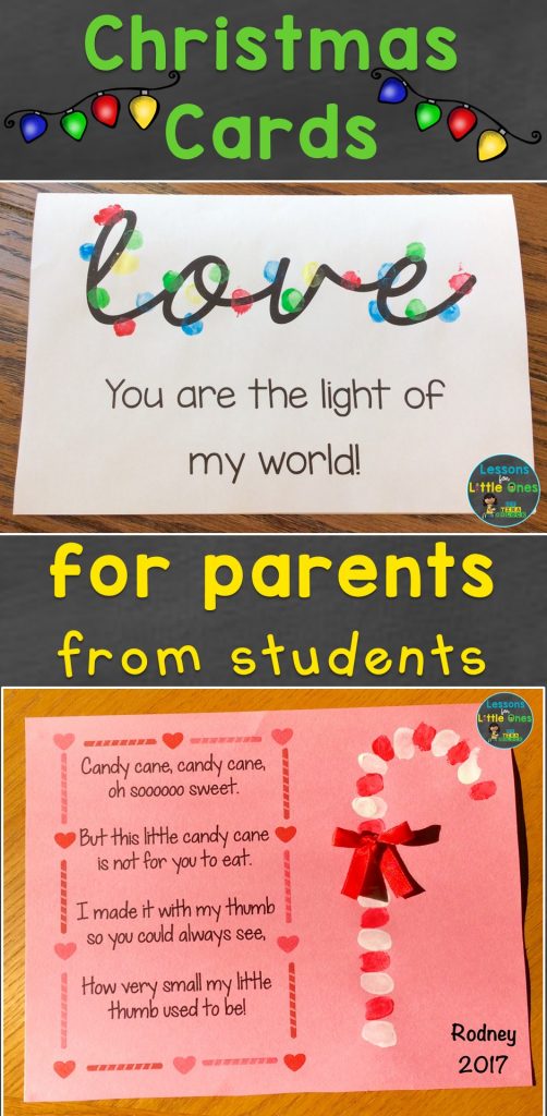 Christmas Cards from Students to Parents