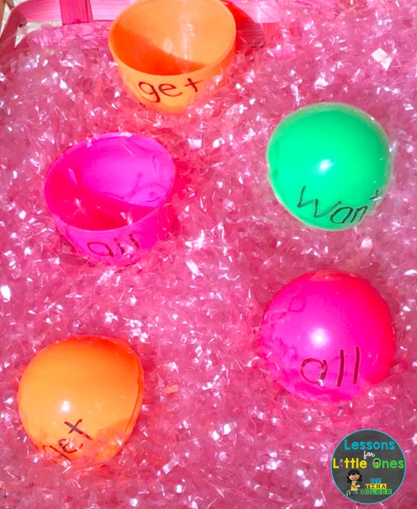Math & Literacy Activities with Plastic Easter Eggs plus Freebies