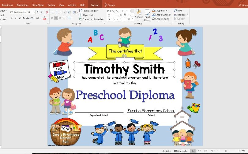 Christian, Religious Diplomas for Preschool - Grade 6