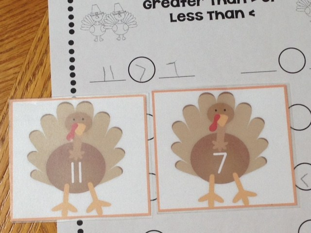 Using the Sensory Bin for Thanksgiving Math and Literacy