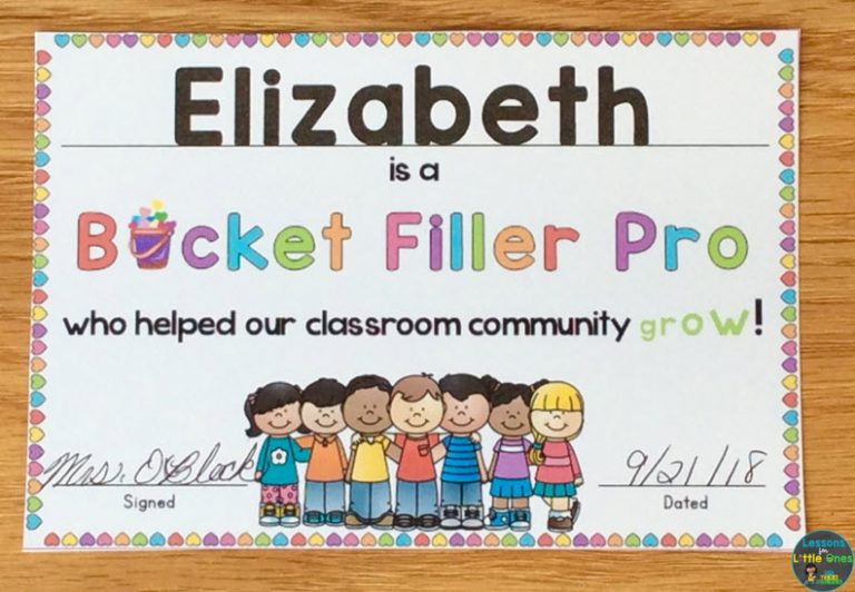 Bucket Filler Activities, Bulletin Board Idea, & Awards / Treats