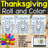 Thanksgiving Roll & Cover Games with a Freebie (Print & Digital)