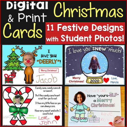 How to Create Christmas Cards from Students to Parents that Have ...