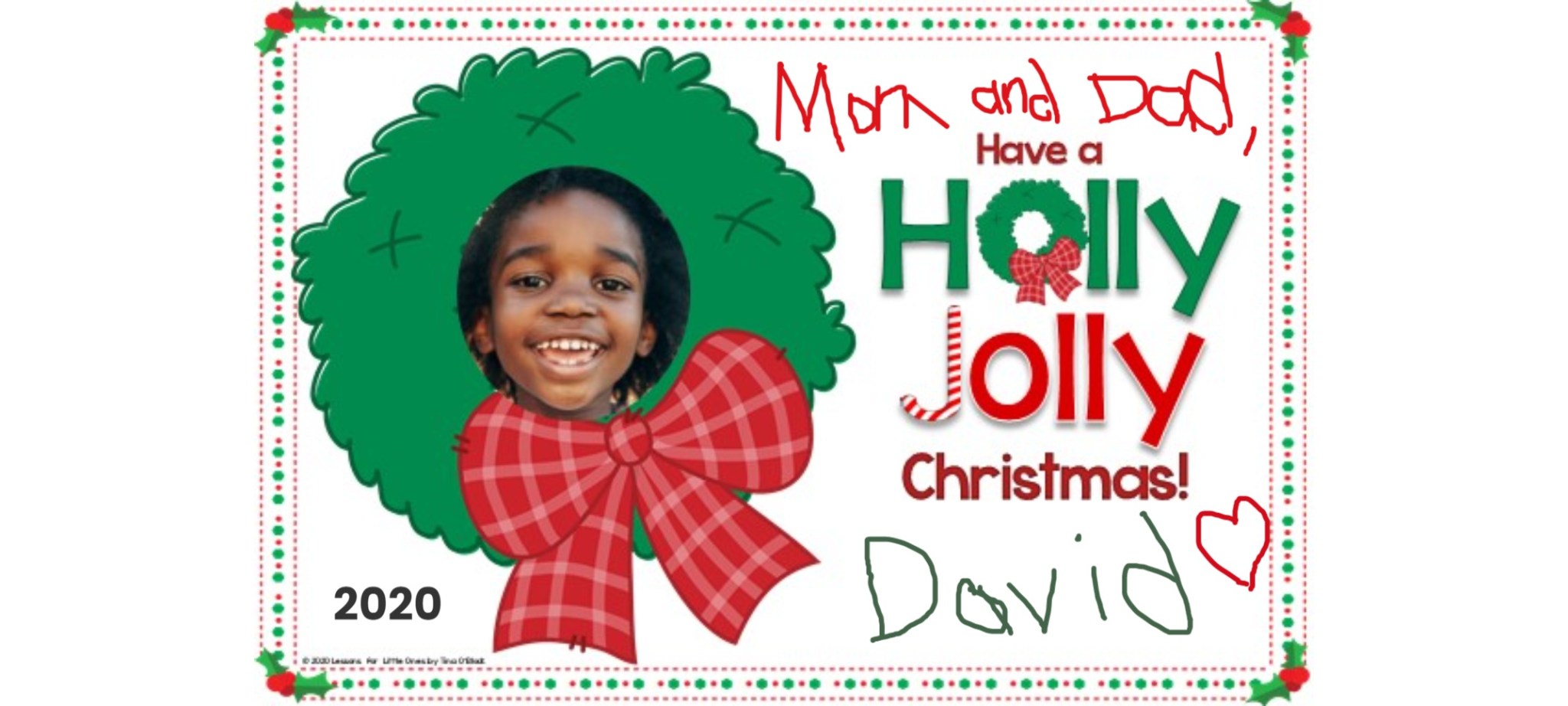 How to Create Christmas Cards from Students to Parents that Have ...