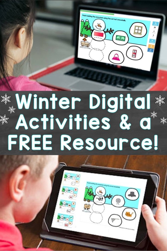 Winter Digital Activities for Independent Literacy & Math Practice