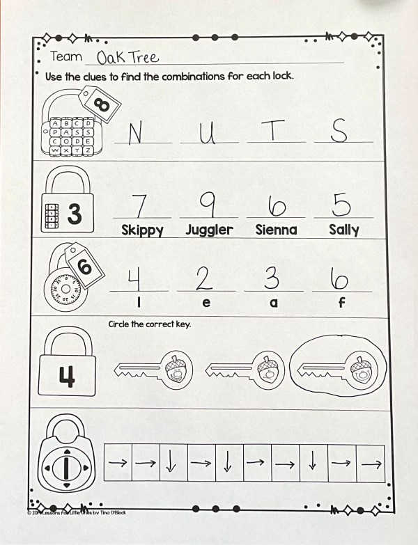 How to Set Up a Fun, Fall Themed Escape Room for Kindergarten - First Grade