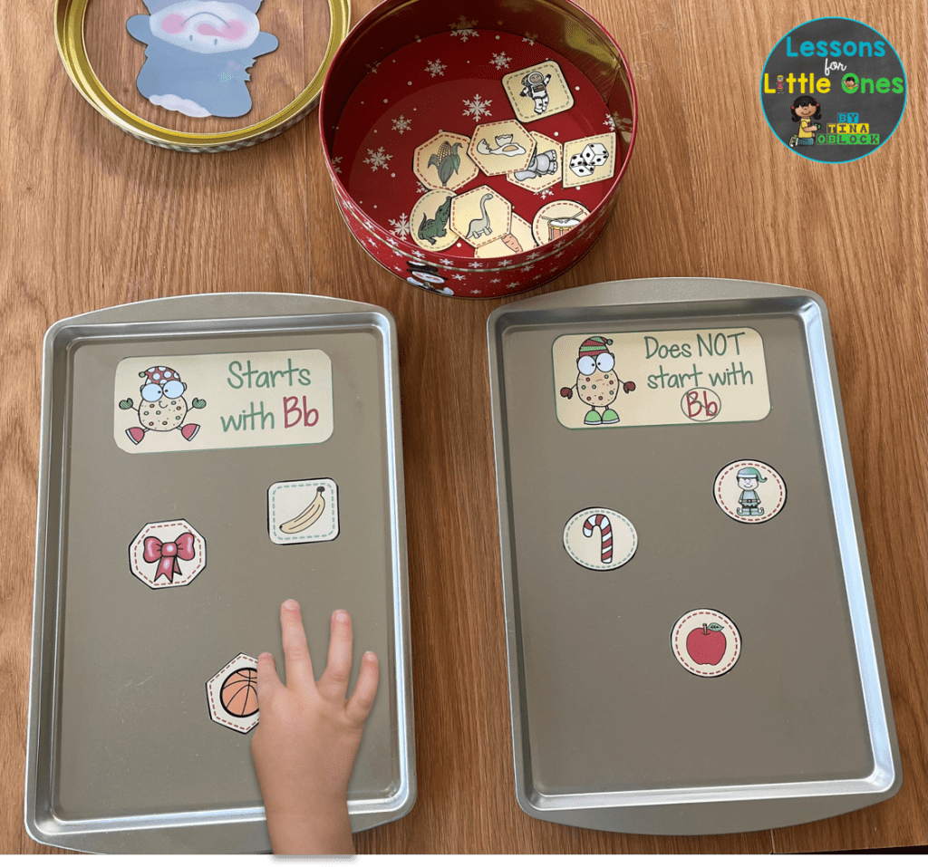 Christmas Cookie Sorting Activity for Beginning & Ending Sounds