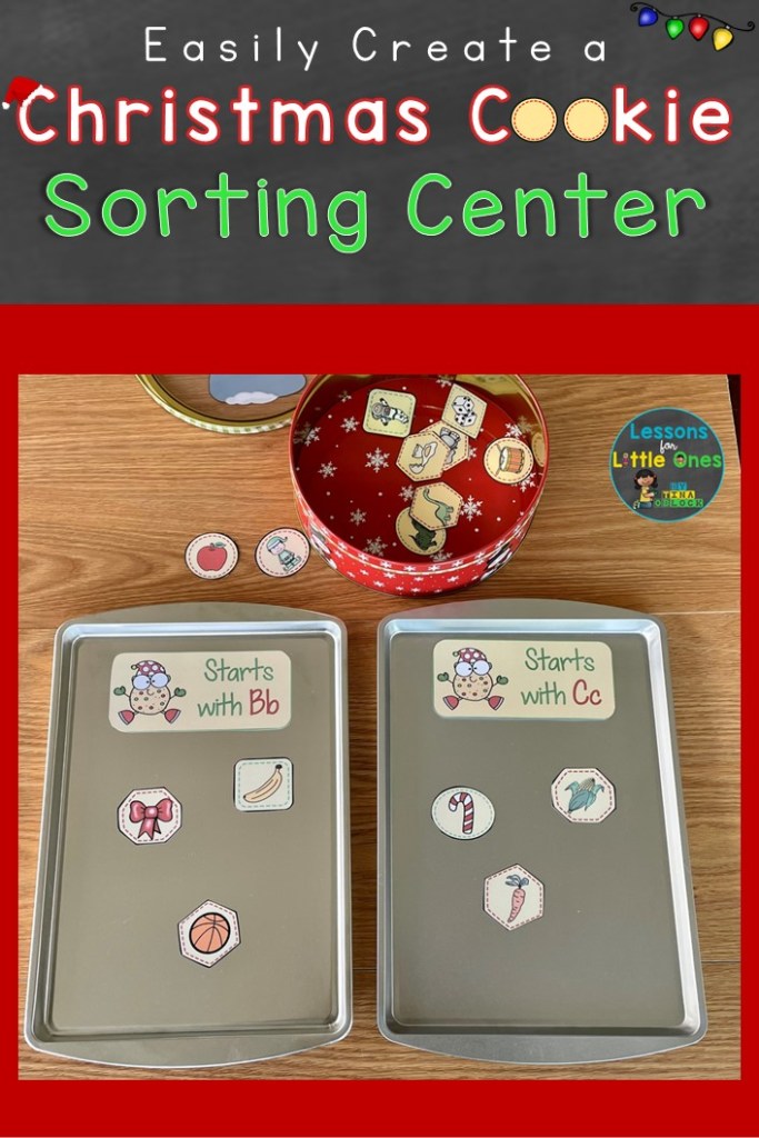 Christmas Cookie Sorting Activity for Beginning & Ending Sounds
