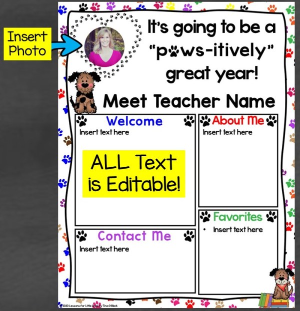 Dog Theme Classroom Decor & Back to School Activities (Editable)