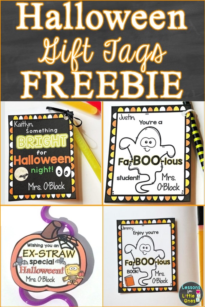 Free Halloween Student Gift Tags & Non-Candy Treat Ideas