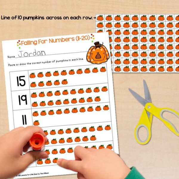 Fun Fall Numbers to 20 Activities (Differentiated) Plus a Free File