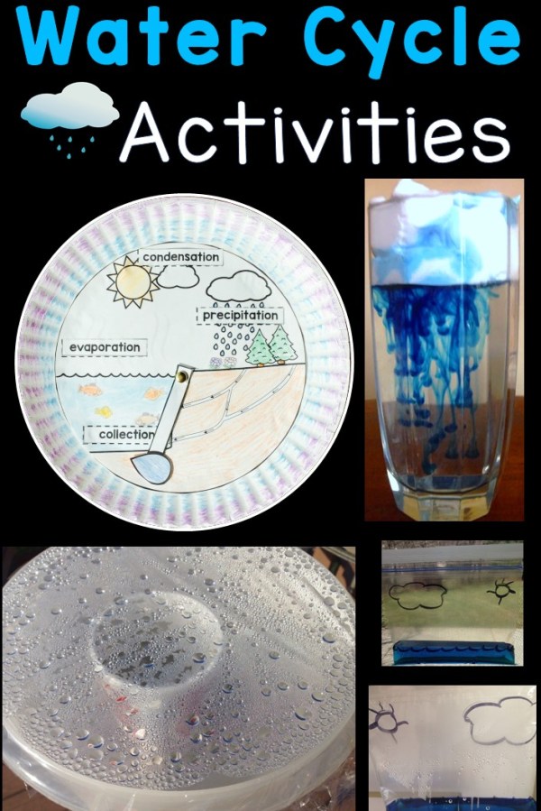 Water Cycle, Rain Cycle Science Experiments and Craftivity