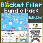 Bucket Filler Activities, Bulletin Board Idea, & Awards / Treats