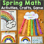 Spring Math Rainbow Activities, Crafts, Game