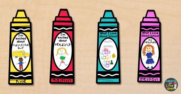 The Crayons Go Back to School Bulletin Board, Craft, & Writing Activities