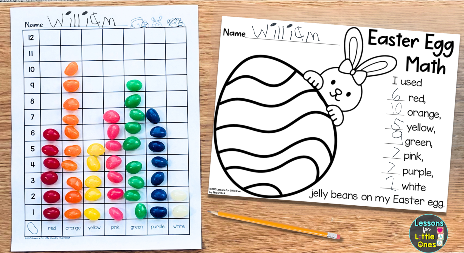 Easter Jelly Bean Math Activities, Easter Egg Math Craftivity