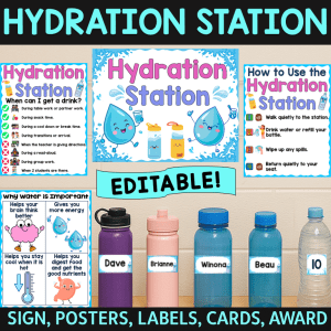 How & Why to Set Up a Classroom Hydration Station + Tips & Ideas for ...