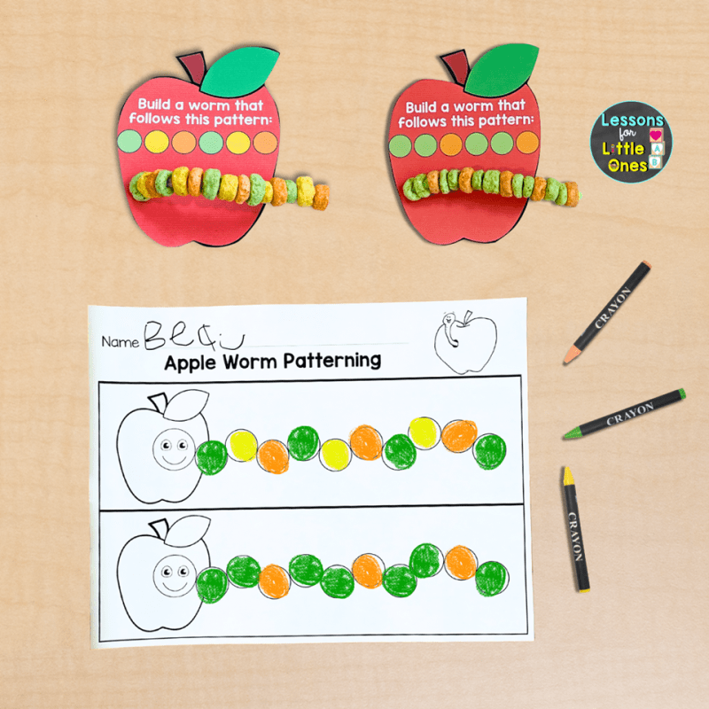 Apple Math Crafts & Centers for Counting, Patterns, Addition