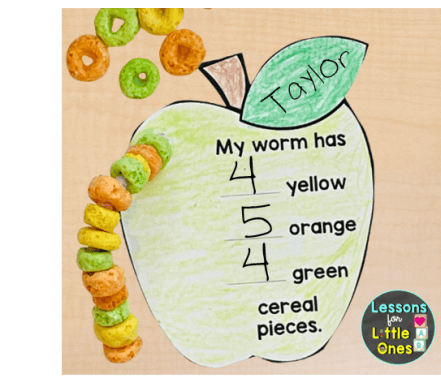 Apple Math Crafts & Centers for Counting, Patterns, Addition
