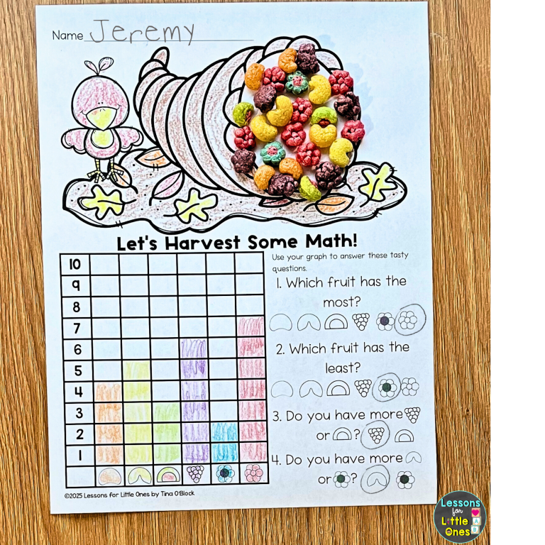 Thanksgiving Math Crafts & Centers for Counting and Graphing