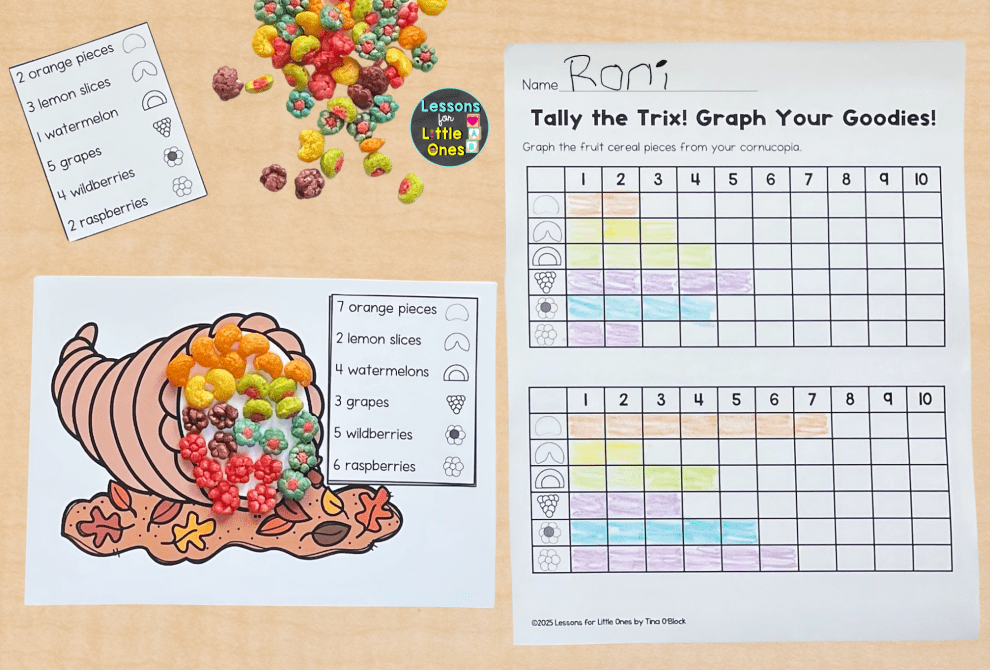 Thanksgiving Math Crafts & Centers for Counting and Graphing