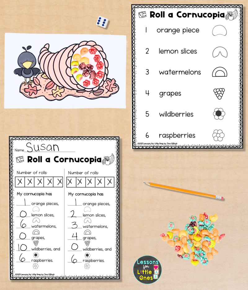 Thanksgiving Math Crafts & Centers for Counting and Graphing