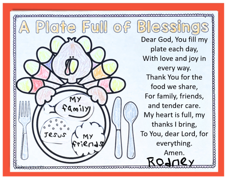 Christian Thanksgiving Placemats, Art, and Science Projects
