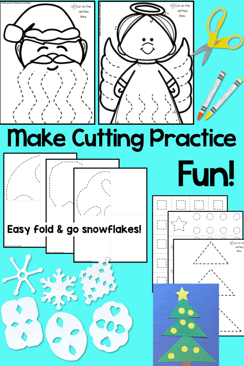 Christmas & Winter Cutting Practice Activities That Make Scissor Skills ...