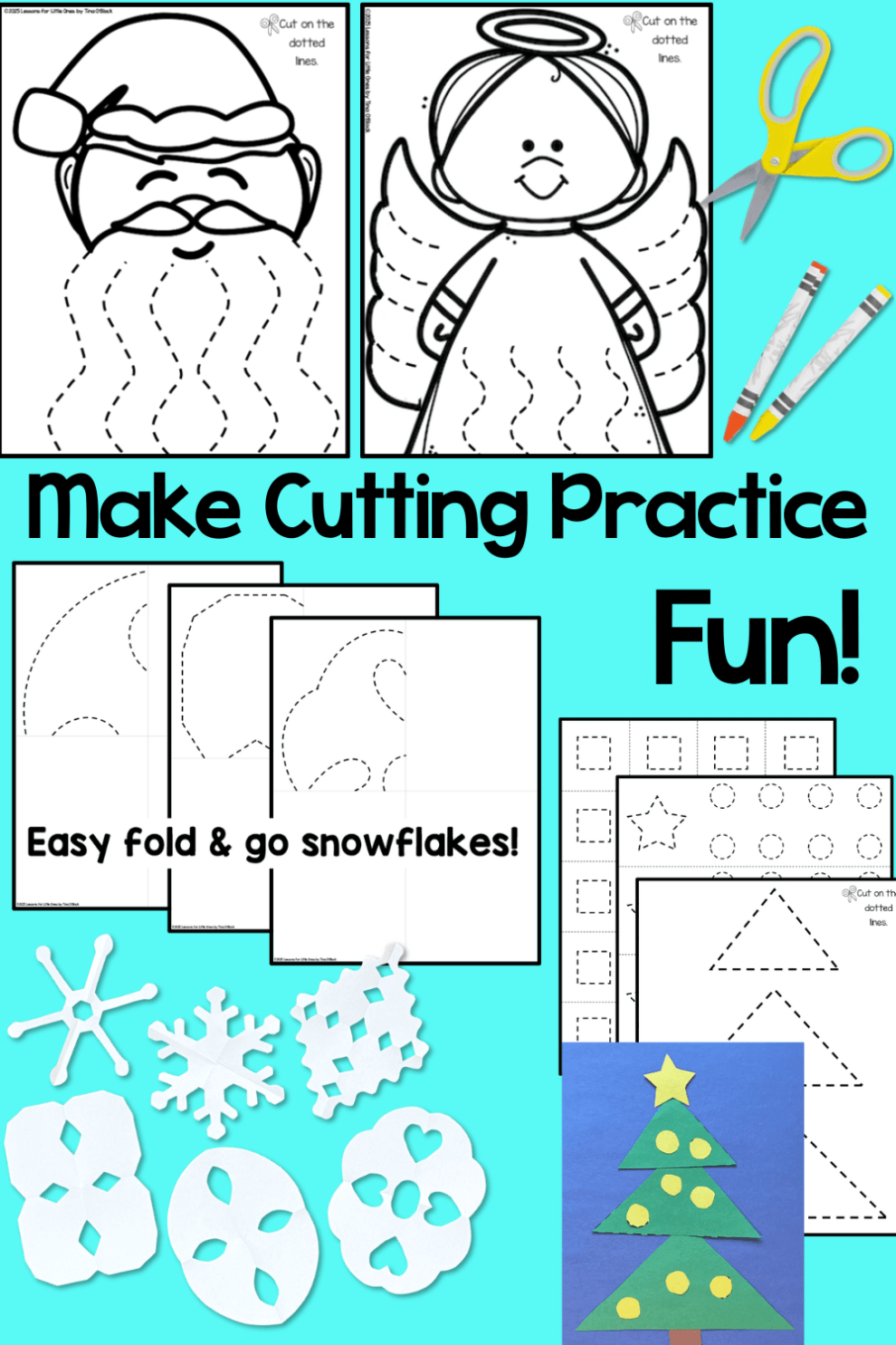Christmas & Winter Cutting Practice Activities That Make Scissor Skills ...