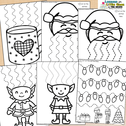 Christmas & Winter Cutting Practice Activities That Make Scissor Skills ...