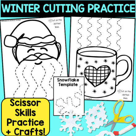 Christmas & Winter Cutting Practice Activities That Make Scissor Skills ...