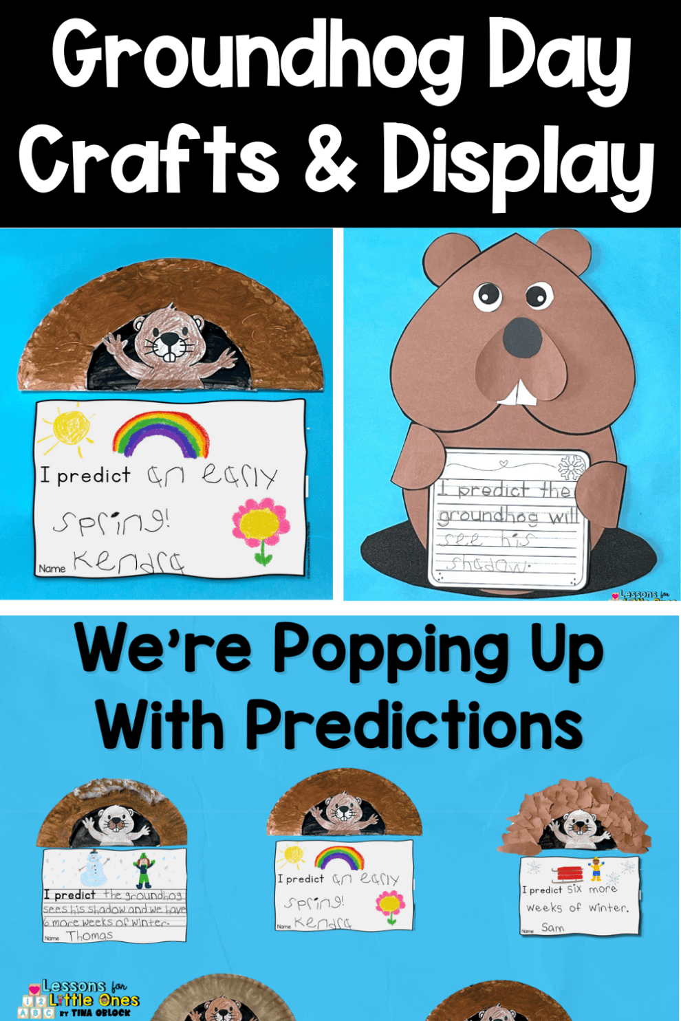 Groundhog Day Crafts & Prediction Writing Activities